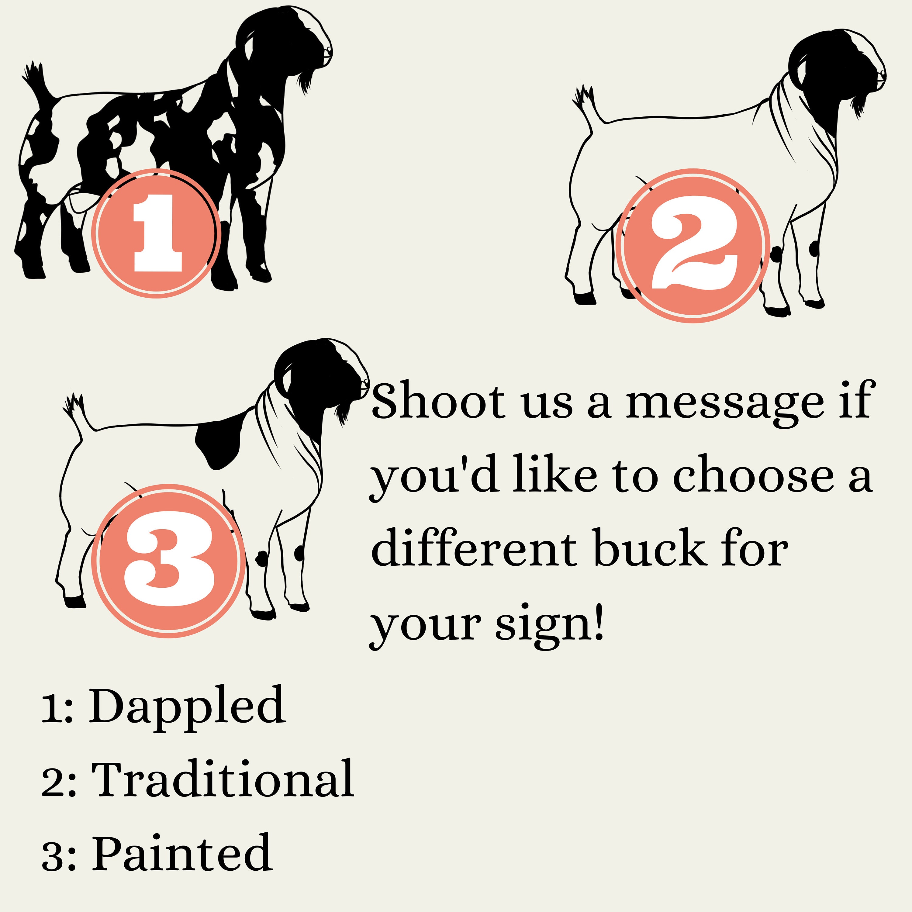 Custom Dappled Boer Goat Buck Die-cut Metal Wall Art Indoor Outdoor ...