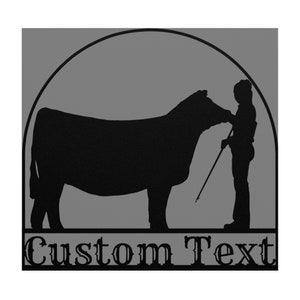 Custom Beef Show Cow Metal Show Cattle Sign, Farm Logo, Livestock Show ...