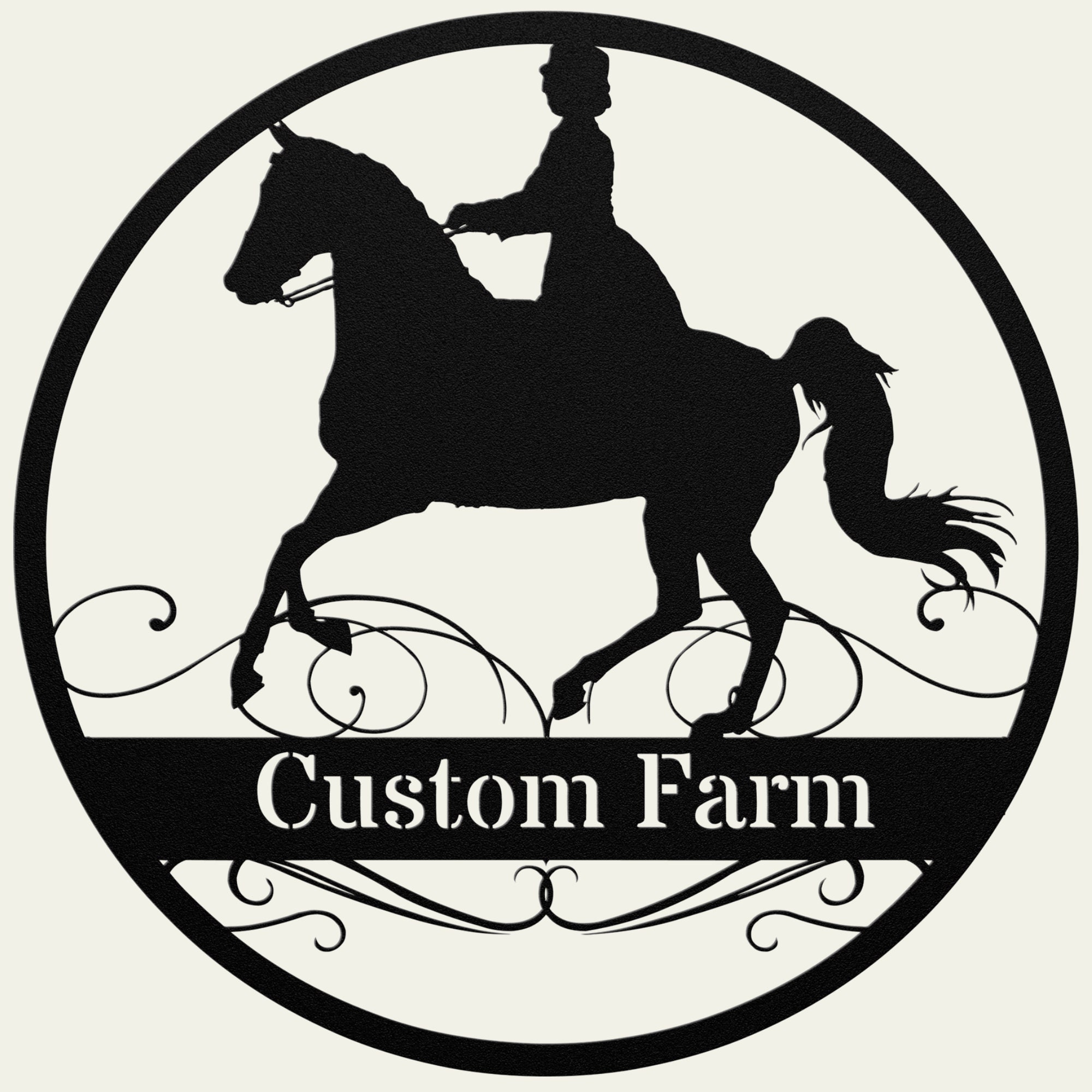 American Saddlebred Die Cut Metal Indoor Outdoor Sign for Horse Lovers ...