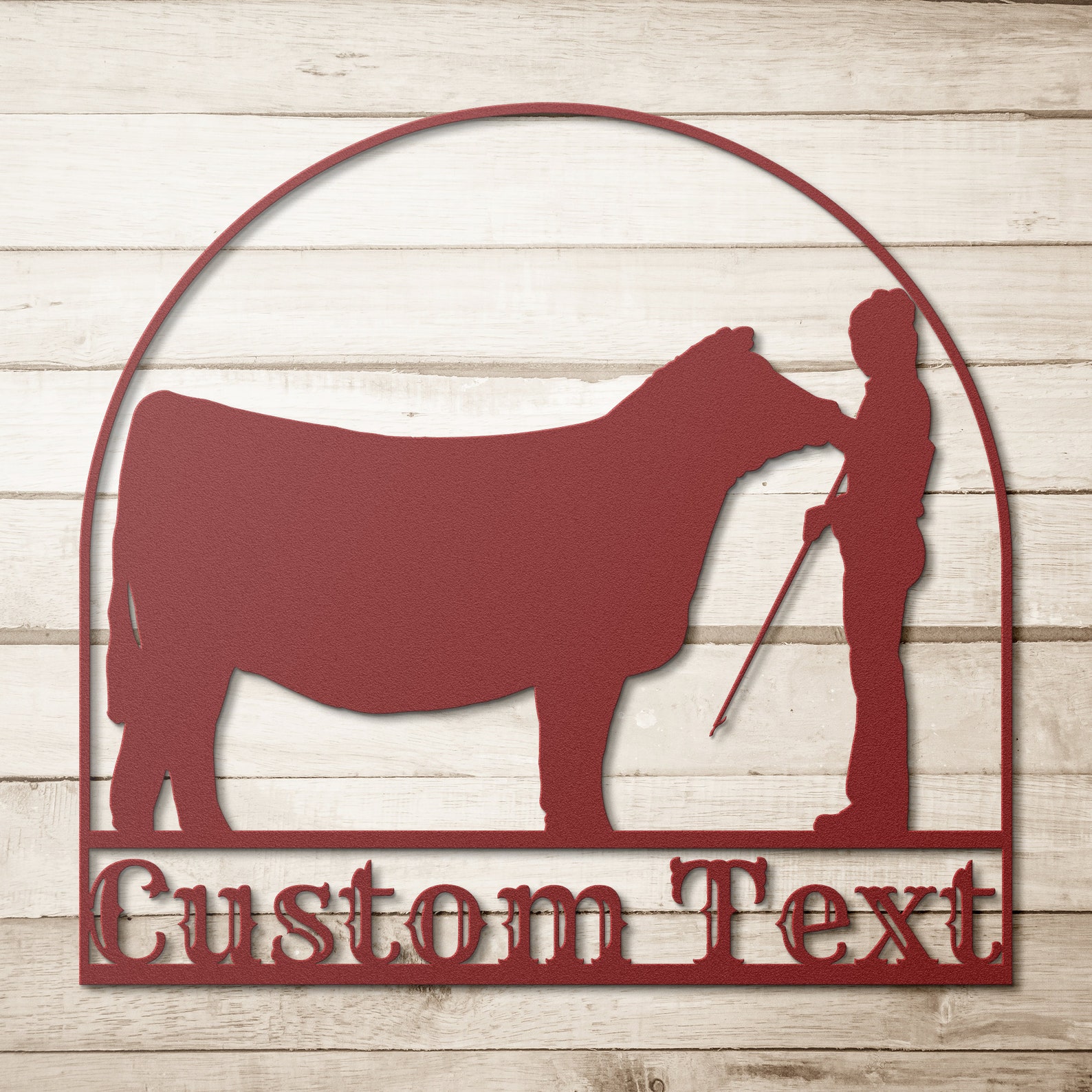 Custom Beef Show Cow Metal Show Cattle Sign, Farm Logo, Livestock Show ...