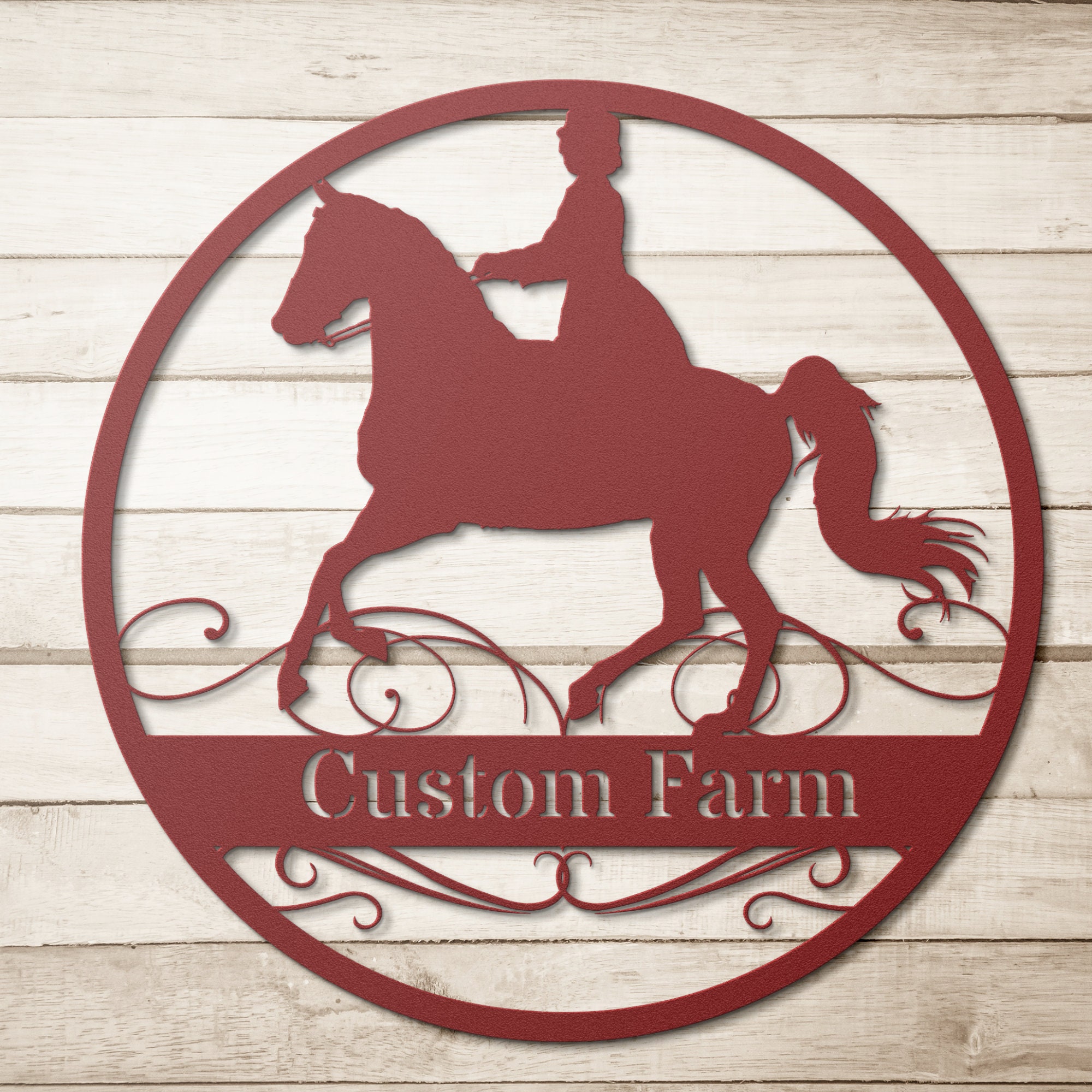 American Saddlebred Die Cut Metal Indoor Outdoor Sign for Horse Lovers ...