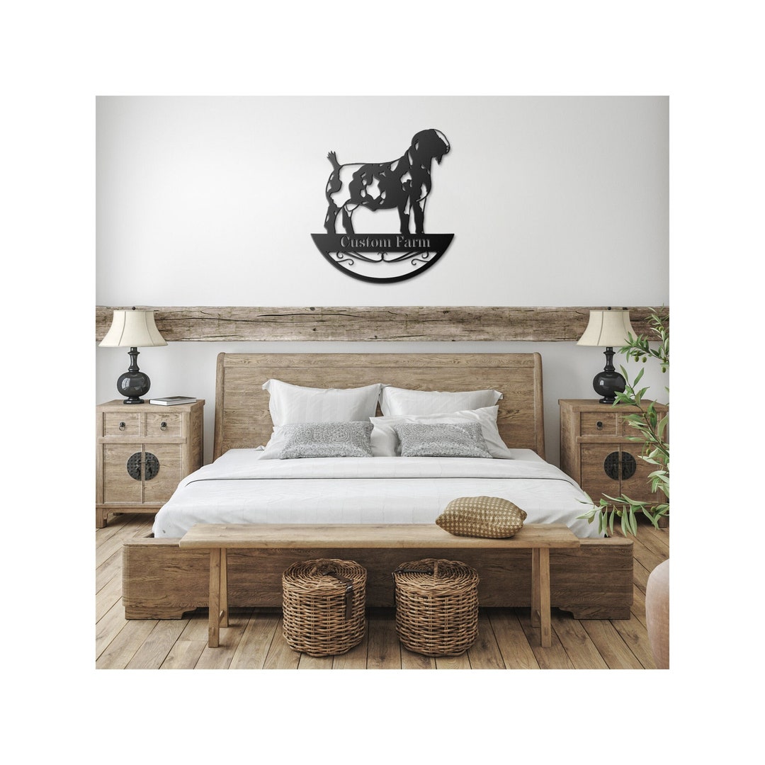 Custom Dappled Boer Goat Buck Die-cut Metal Wall Art Indoor Outdoor ...