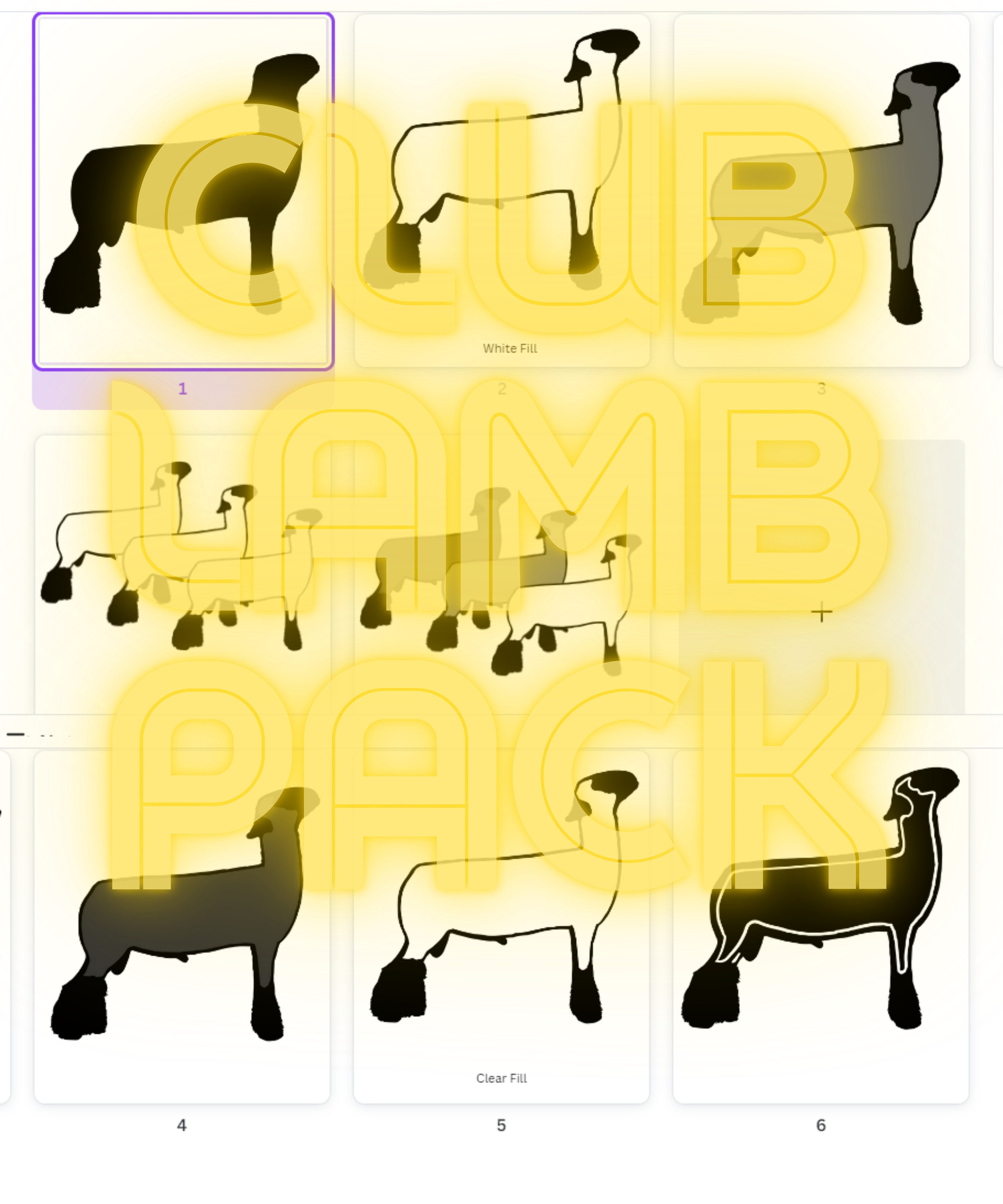 Club Lamb Bundle Digital Download - PNG - SVG - Show Lamb- Show Seep ...