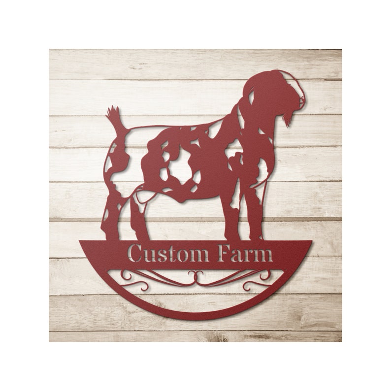 Custom Dappled Boer Goat Buck Die-cut Metal Wall Art Indoor Outdoor ...