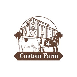 Custom Double Buck Boer Goat Farm Sign, Goat Name Sign, Farmhouse Goat ...