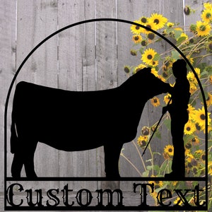 Custom Beef Show Cow Metal Show Cattle Sign, Farm Logo, Livestock Show ...