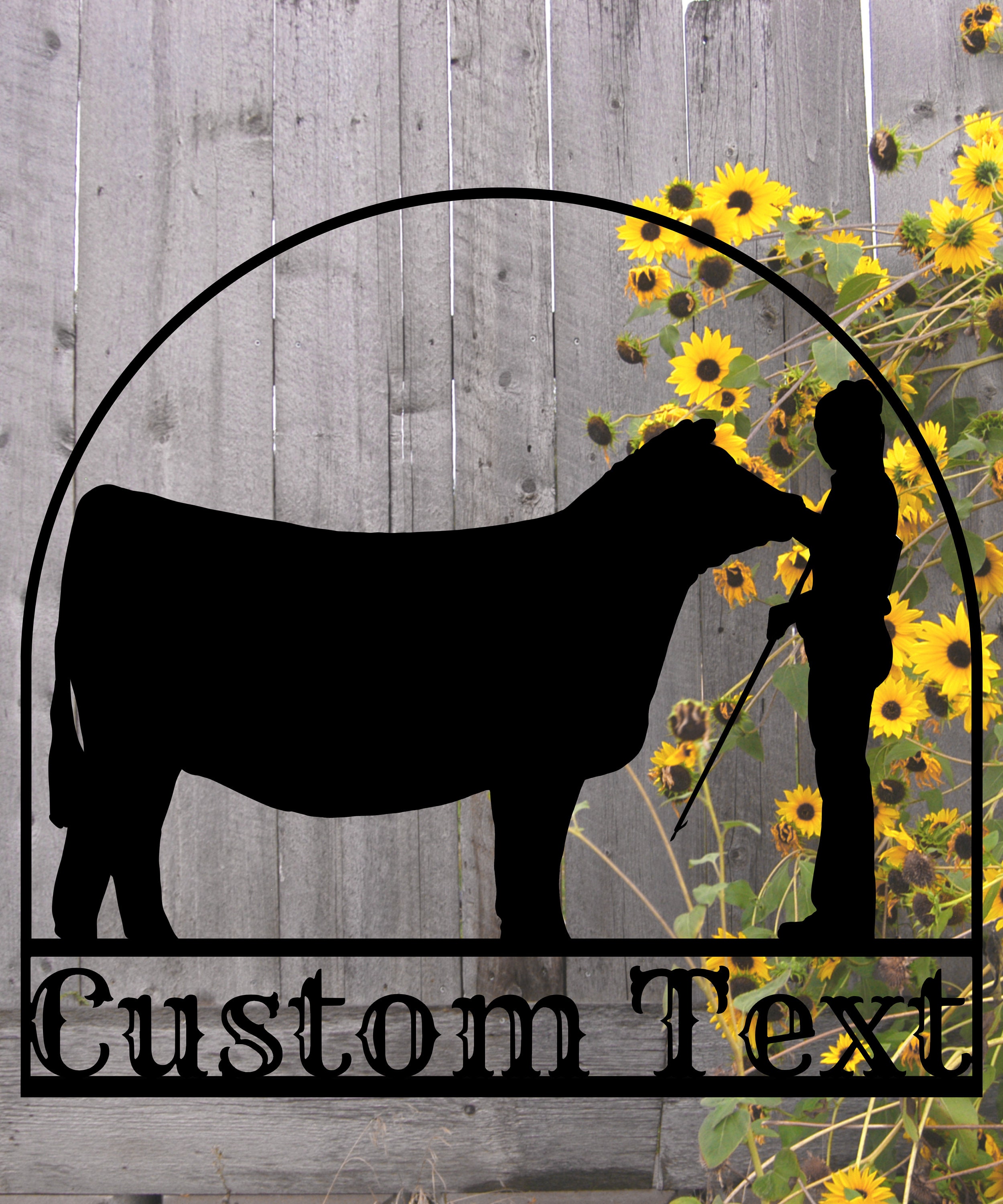 Custom Beef Show Cow Metal Show Cattle Sign, Farm Logo, Livestock Show ...