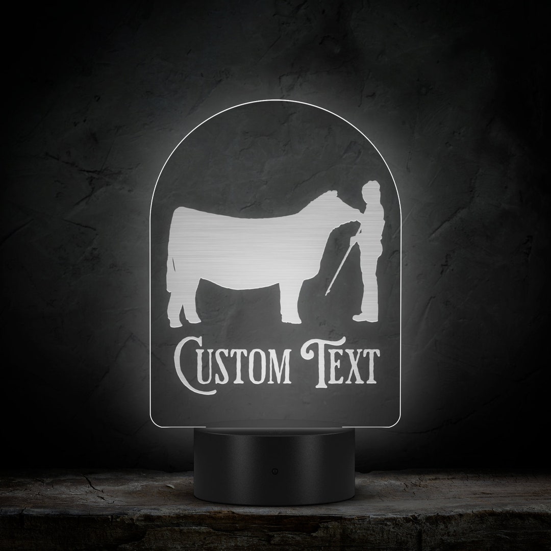 Custom Show Cow LED Sign, Farm Logo, Livestock Show Banner, Livestock ...