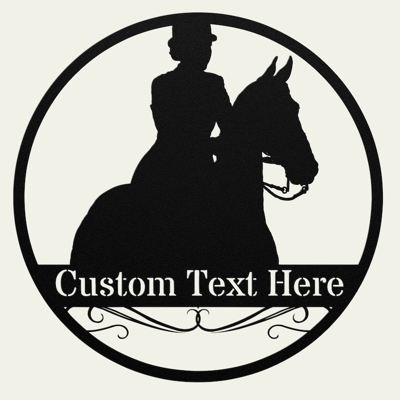 American Saddlebred Horse and Rider Die Cut Metal Indoor Outdoor Sign ...