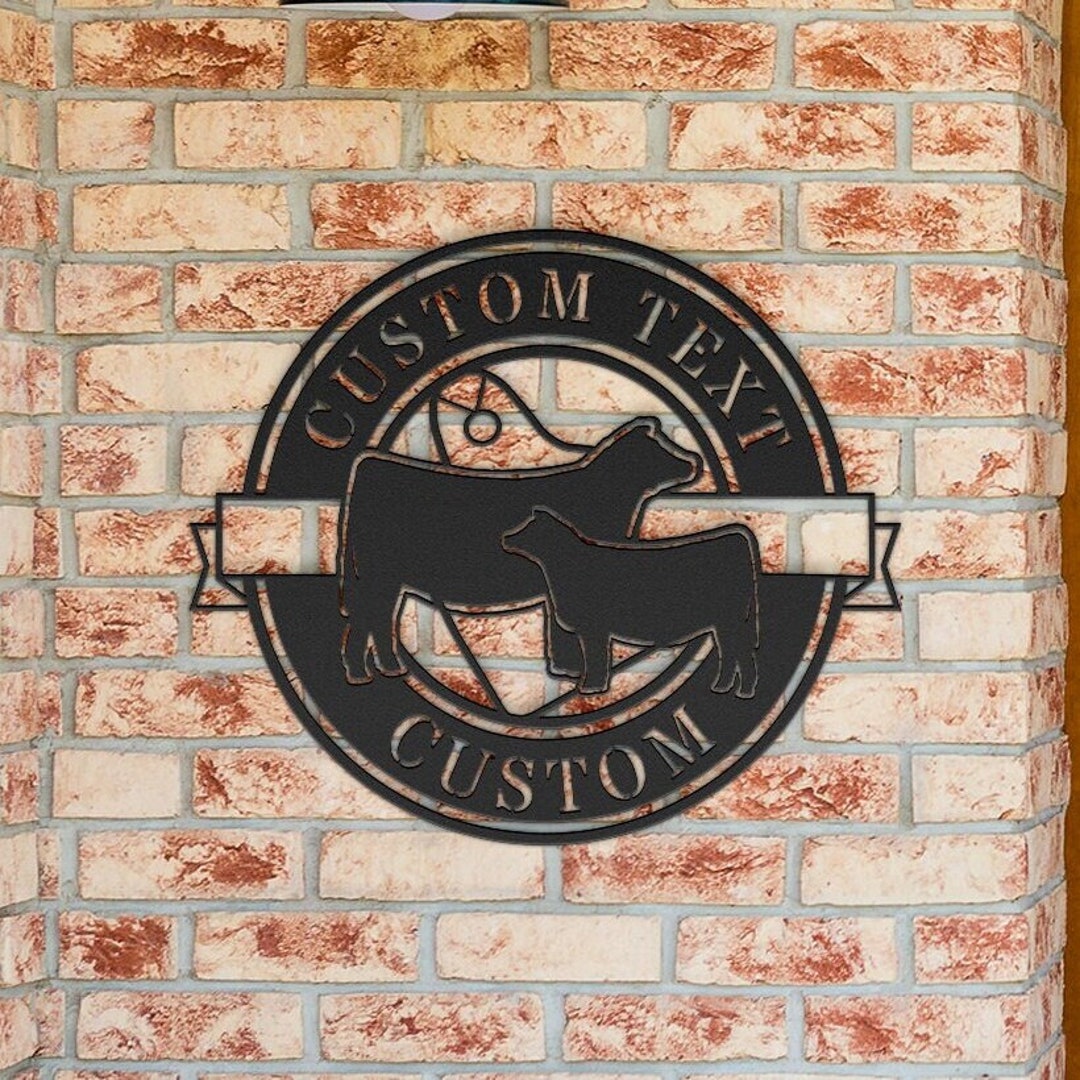 Custom Beef Show Cow Metal Show Cattle Sign, Farm Logo, Livestock Show ...