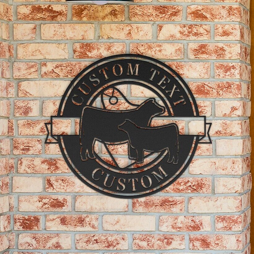 Custom Beef Show Cow Metal Show Cattle Sign, Farm Logo, Livestock Show ...