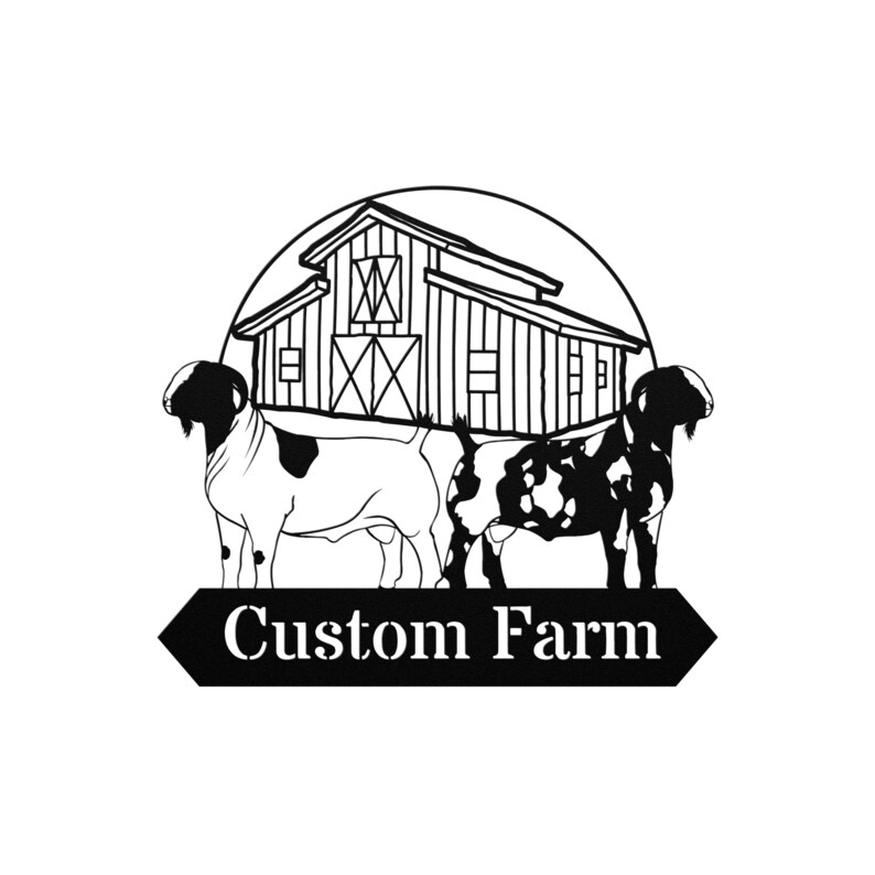 Custom Double Buck Boer Goat Farm Sign, Goat Name Sign, Farmhouse Goat ...