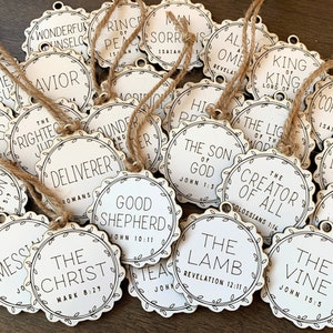 25 Names of Jesus Ornaments Religious Advent Calendar Christian ...