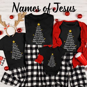 Names of Jesus Shirt Religious Family Christmas Shirts Jesus Matching ...