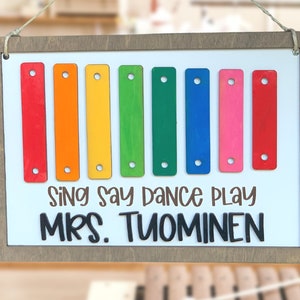 Custom Elementary Music Teacher Classroom Decor Sing Say Dance Play ...