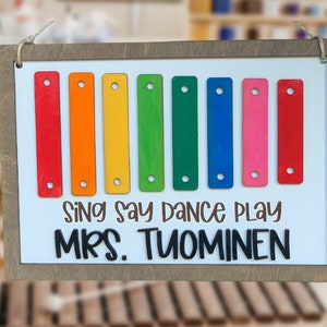 Custom Elementary Music Teacher Classroom Decor Sing Say Dance Play ...