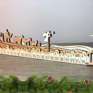 Nativity Advent Calendar Christian Christmas Countdown Wooden Advent ...