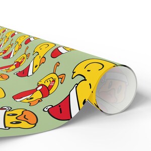 Rubber Duck Wrapping Paper Cute Christmas Gift Wrap Duck Lover Gift ...