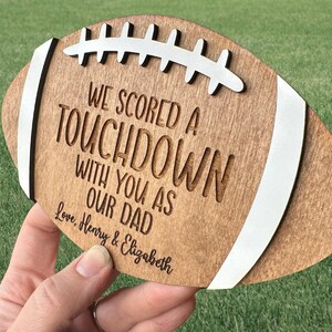 Football Dad Gift Custom Father's Day Sign Personalized Dad Gift From ...