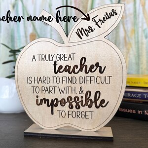 Teacher Apple Sign Teacher Teacher Appreciation Week Teacher Retirement ...