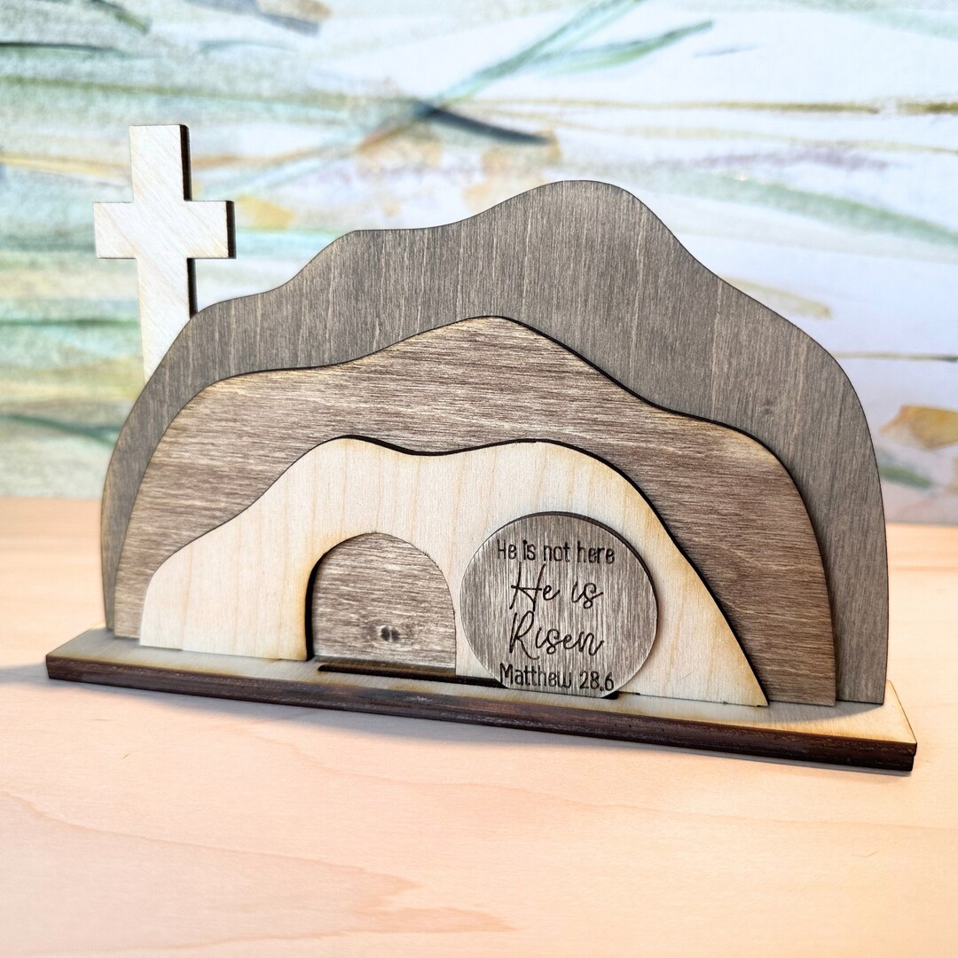Resurrection Scene Decor Empty Tomb Decor He is Risen Home Decor ...