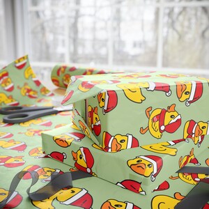 Rubber Duck Wrapping Paper Cute Christmas Gift Wrap Duck Lover Gift ...