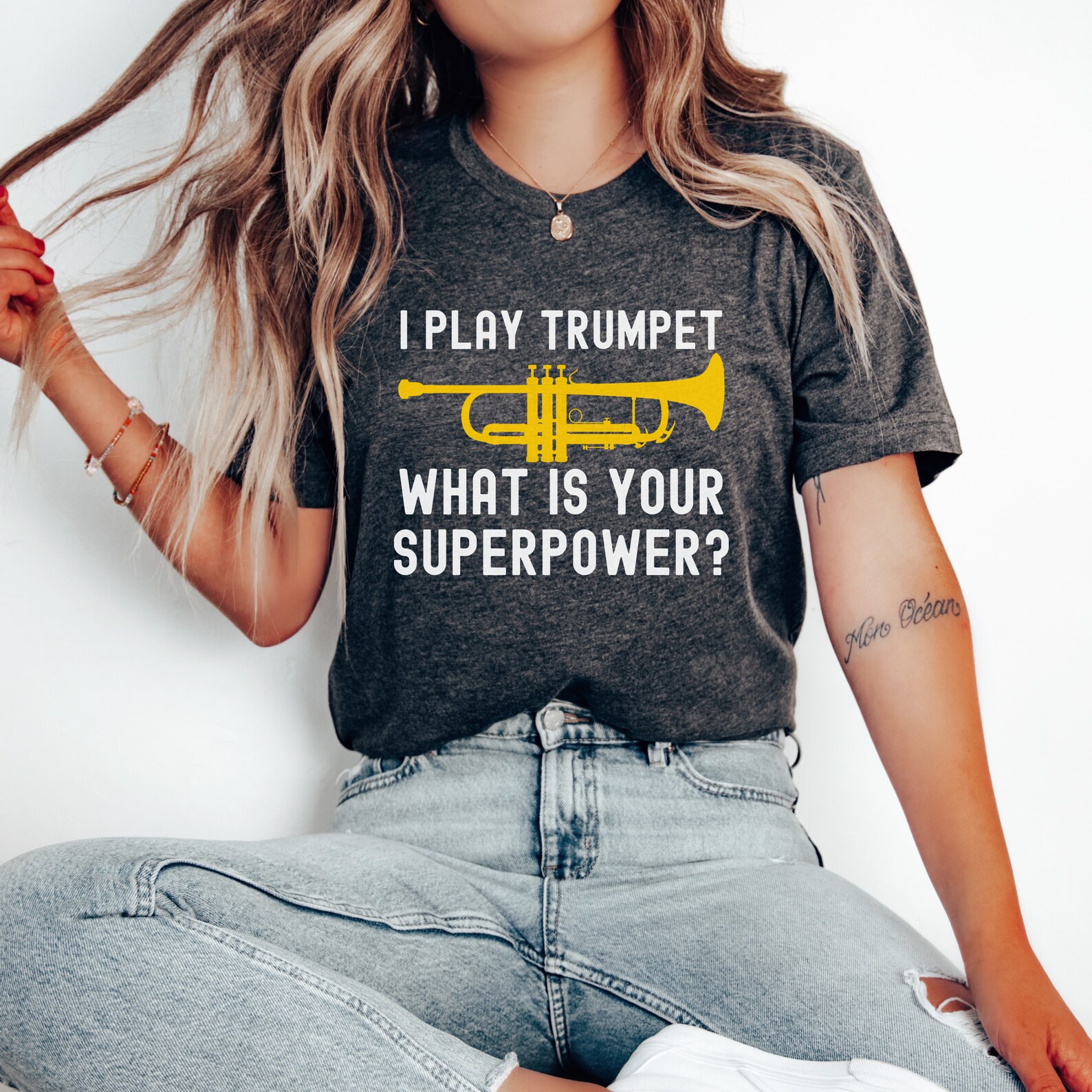 Funny Trumpet Shirt I Play Trumpet What is Your Superpower Gift for ...