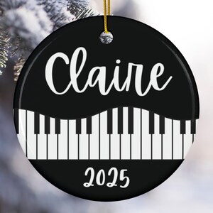Personalized Piano Christmas Ornament Piano Recital Gift Piano Teacher ...