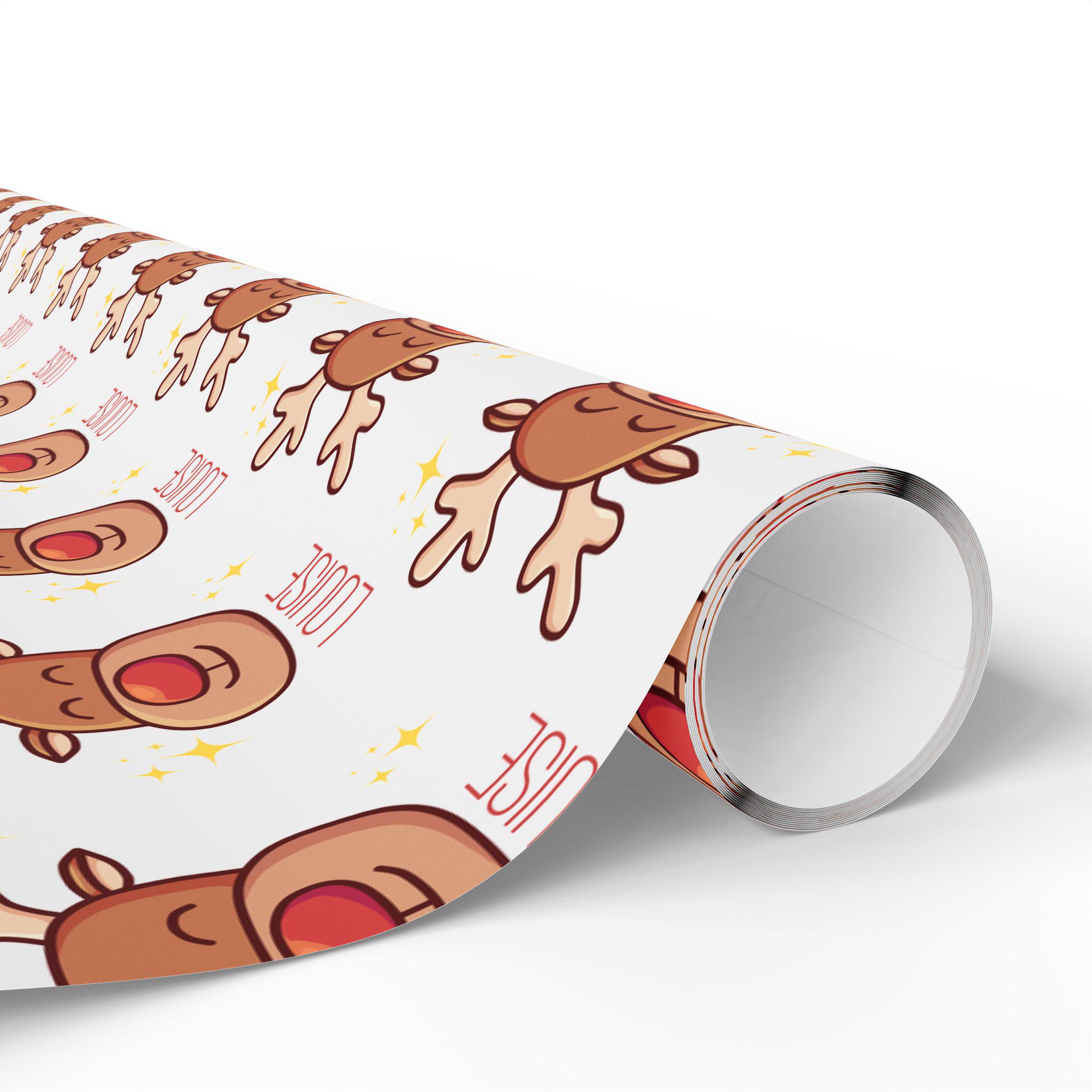 Personalized Rudolph Wrapping Paper With Name Christmas Wrapping Paper ...