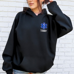 EMT Hoodie Personalized EMT Shirt Gift for EMT Sweatshirt Emergency ...