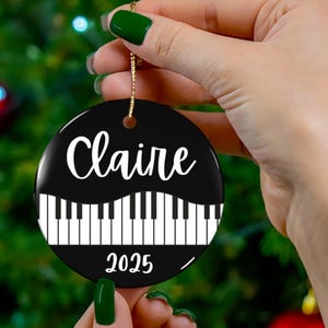 Personalized Piano Christmas Ornament Piano Recital Gift Piano Teacher ...