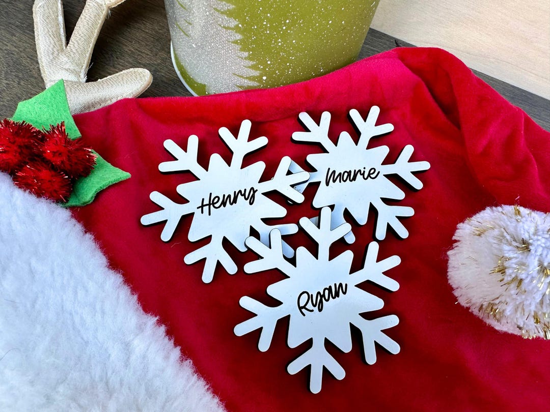 Snowflake Christmas Table Decor Christmas Place Names Christmas Table ...