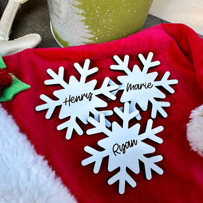 Snowflake Place Card - Etsy