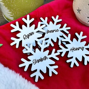 Snowflake Christmas Table Decor Christmas Place Names Christmas Table ...