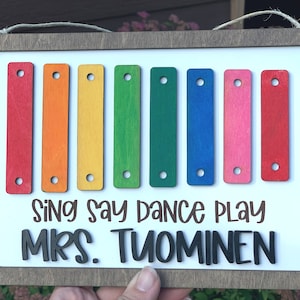 Custom Elementary Music Teacher Classroom Decor Sing Say Dance Play ...