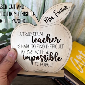 Teacher Apple Sign Teacher Teacher Appreciation Week Teacher Retirement ...