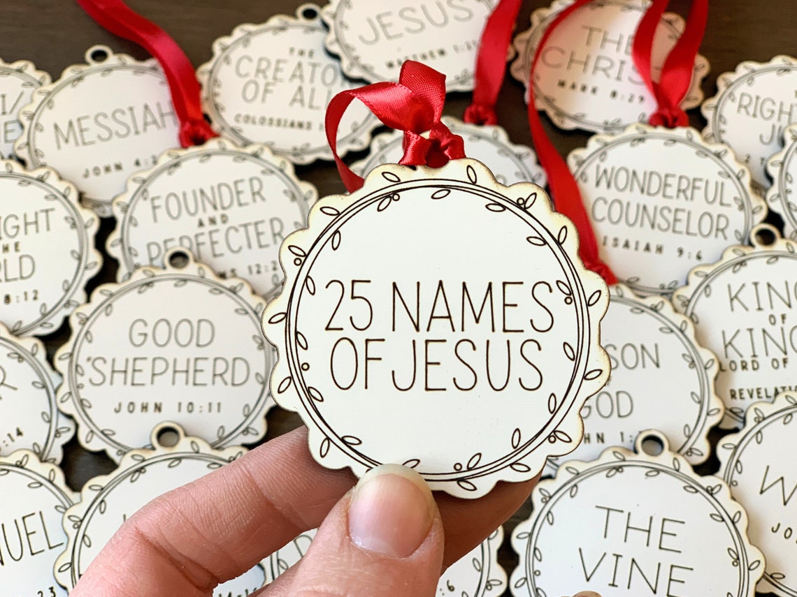 25 Names of Jesus Ornaments Religious Advent Calendar Christian ...