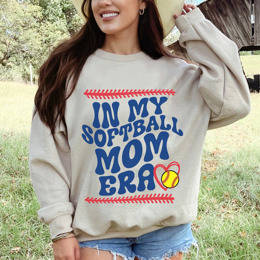 Softball Mom Era Sweatshirt Retro Softball Mama Game Day Shirt Softball ...