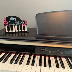 Personalized Music Teacher Piano 3D Wood Sign | Music Teacher ...