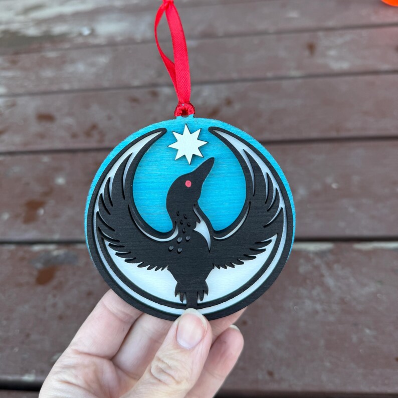 Minnesota Loon Ornament Minnesota Strong Rebel Loon Christmas Ornament ...