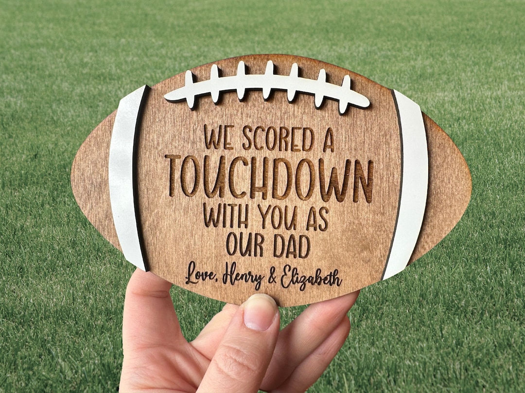 Football Dad Gift Custom Father's Day Sign Personalized Dad Gift From ...