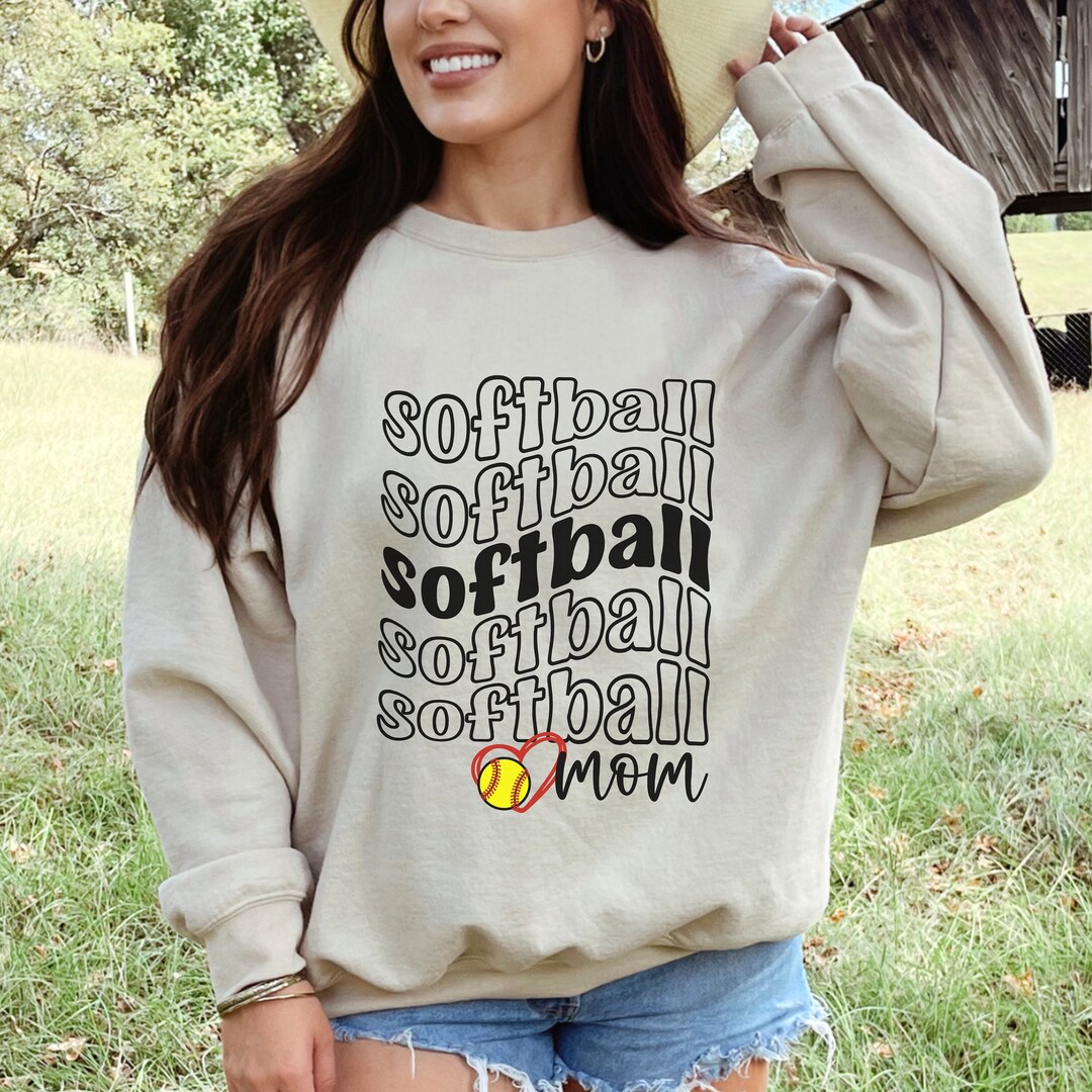 Softball Mom Sweatshirt Retro Senior Softball Mom Era Game Day ...