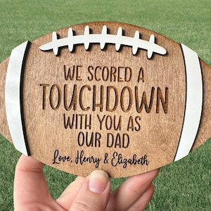 Football Dad Gift Custom Father's Day Sign Personalized Dad Gift From ...