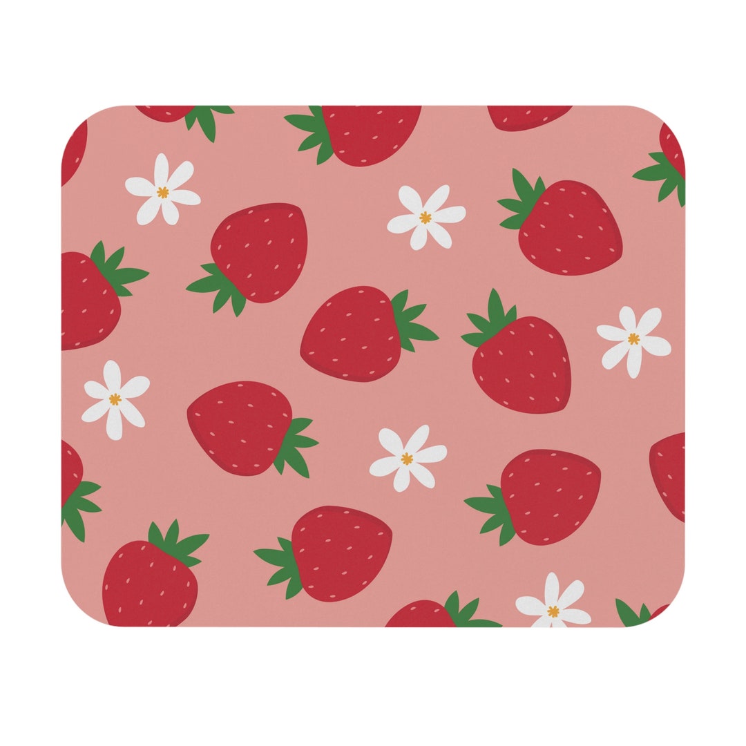 Strawberry Mousepad Strawberry Office Decor Strawberry Home Decor ...