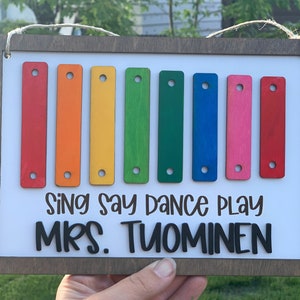 Custom Elementary Music Teacher Classroom Decor Sing Say Dance Play ...