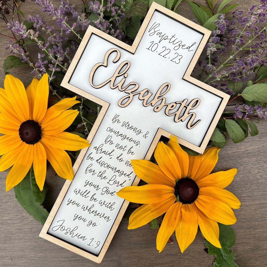 Custom Baptism Gift Personalized Baptism Cross Christening Gift for ...
