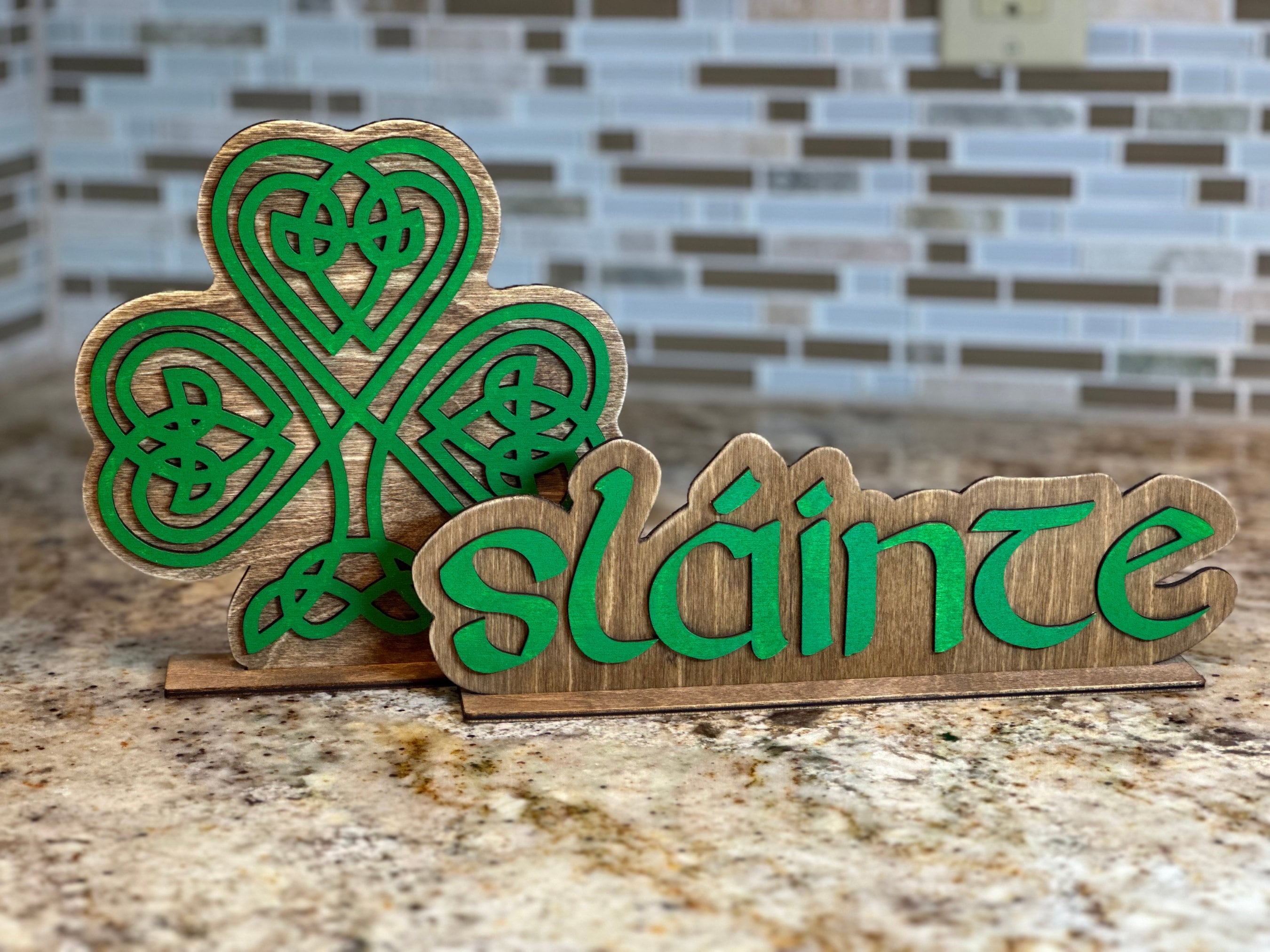 Slainte Sign Ireland Slainte Sign Shamrock Celtic Knot Irish Gift Irish ...