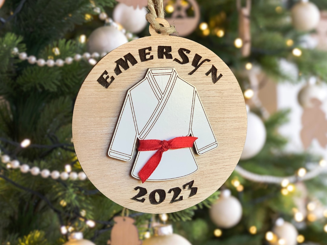 Personalized Karate Ornament Taekwondo Ornament Wood Engraved Karate ...