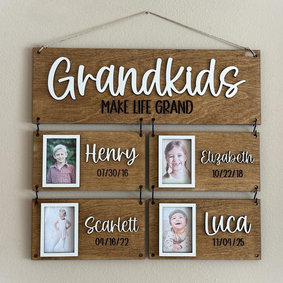 Grandparents Gift Grandkids Picture Frames Grandkids Make Life Grand ...