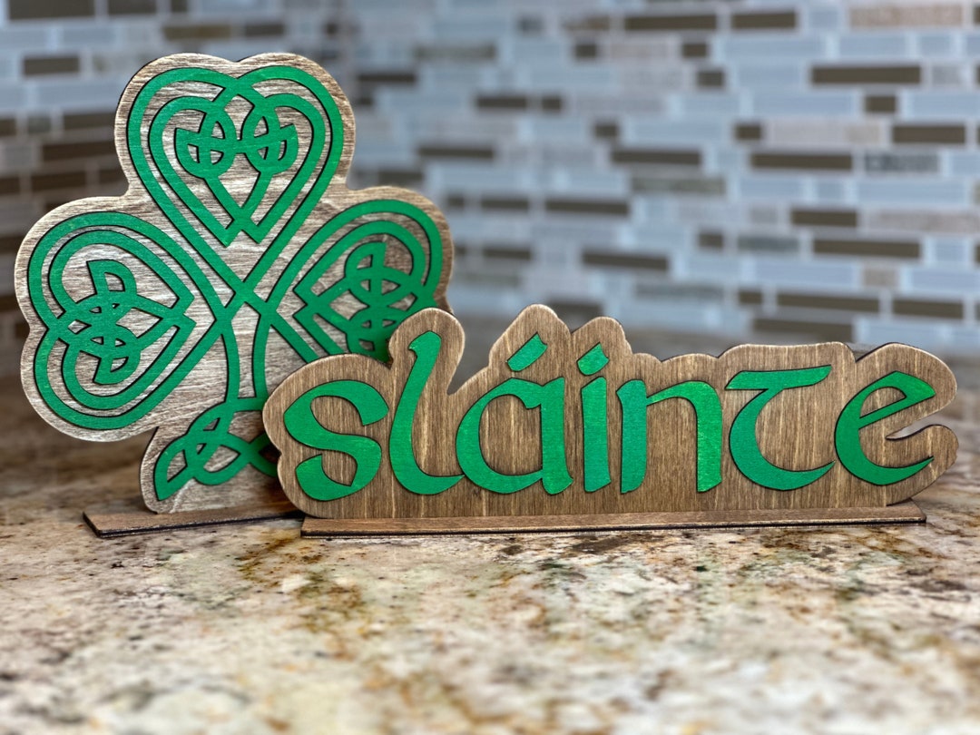 Slainte Sign Ireland Slainte Sign Shamrock Celtic Knot Irish Gift Irish Decor Pub Sign St Pattys ...